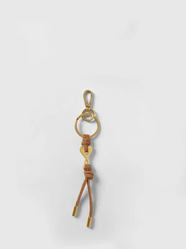 Ami Heart Charm Keychain - Brown