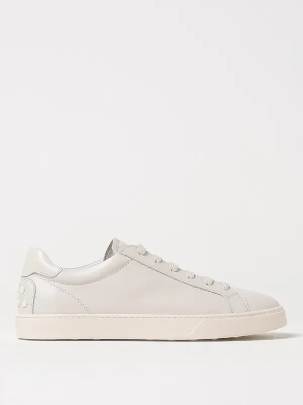 TOD'S Leather Lace-up Sneakers - White