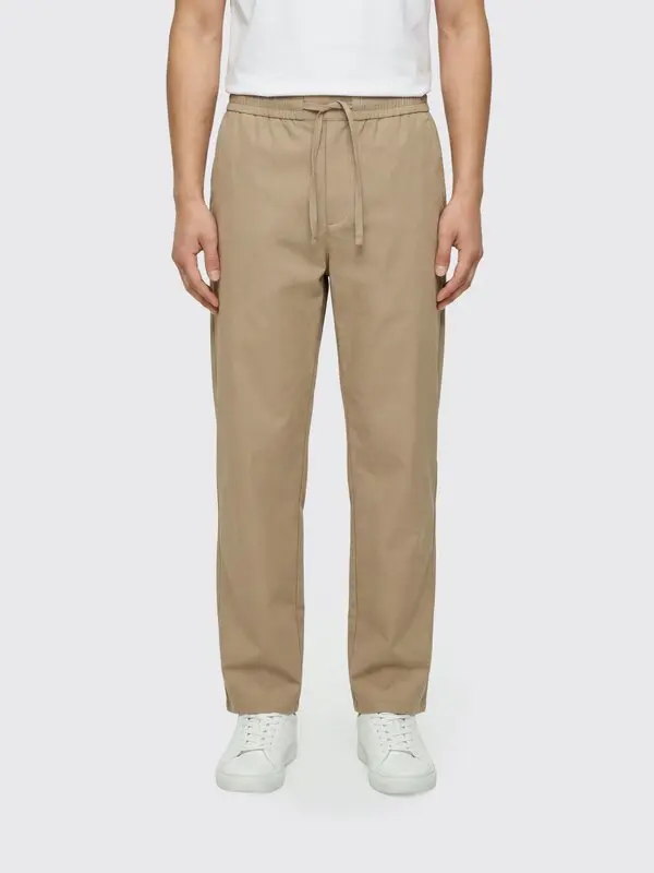AMI Paris Cotton Drawstring Trousers - Beige