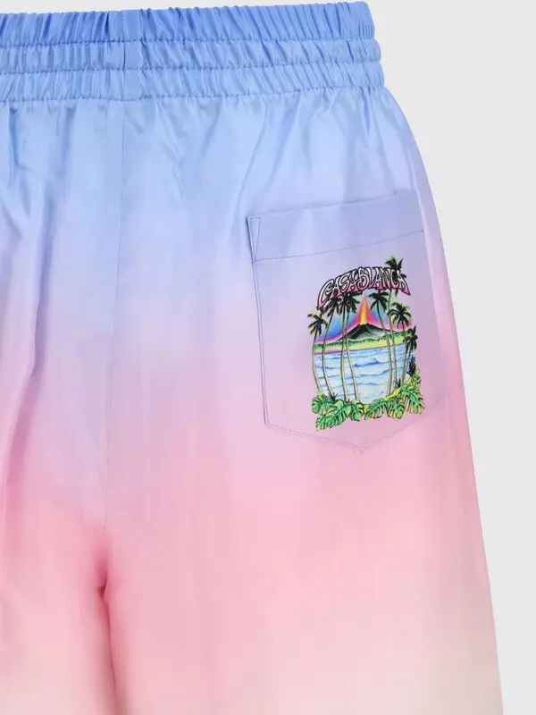 Casablanca Abstract Print Silk Shorts
