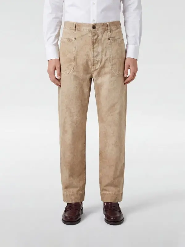 VIVIENNE WESTWOOD Five-pocket Straight Fit Cotton Jeans - Beige