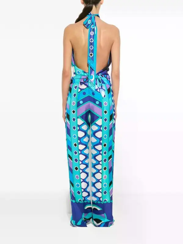 Emilio Pucci Vivara Print Halterneck Top