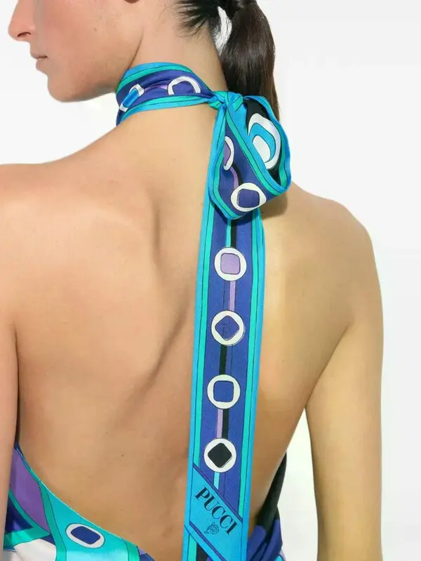 Emilio Pucci Vivara Print Halterneck Top