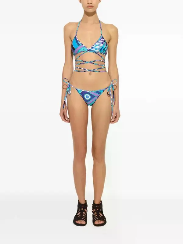 Emilio Pucci Vivara Print Bikini Top