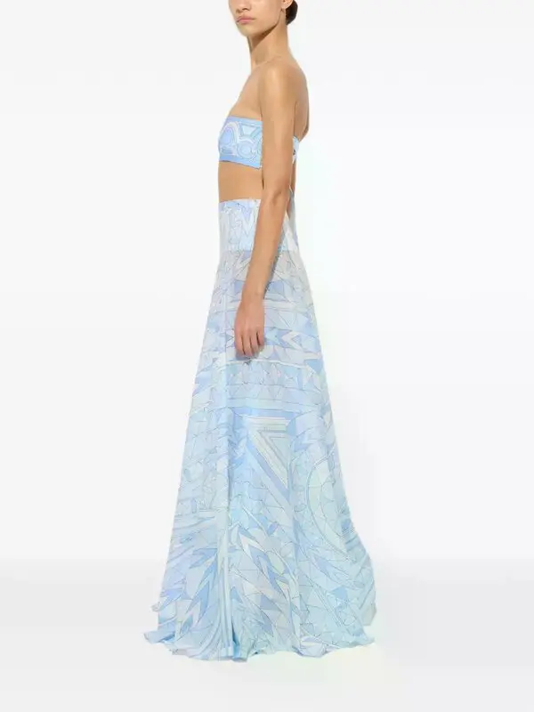 Emilio Pucci Manuba Geometric-print Strapless Skirt