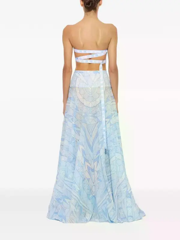 Emilio Pucci Manuba Geometric-print Strapless Skirt