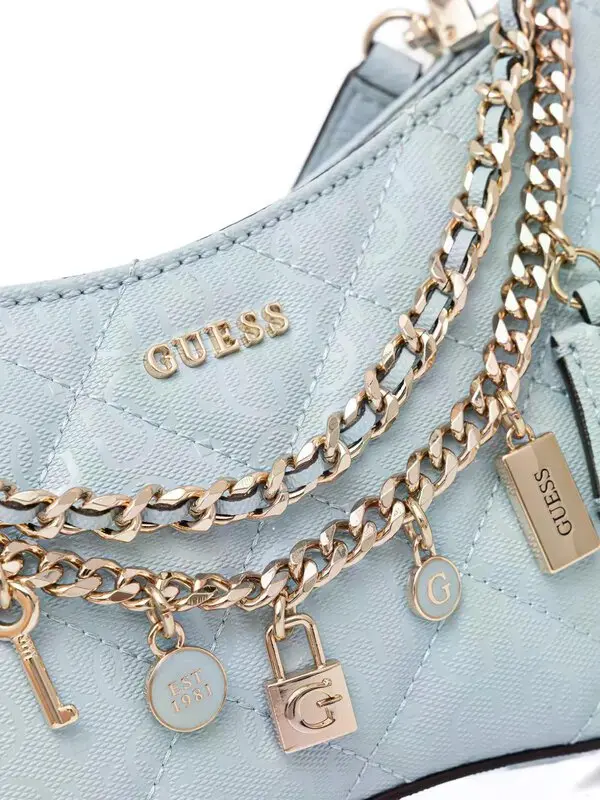 Guess Libby Quilted Charm Shoulder Bag
