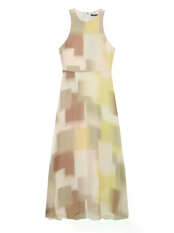 Armani Exchange Abstract Print Sleeveless Midi Dress