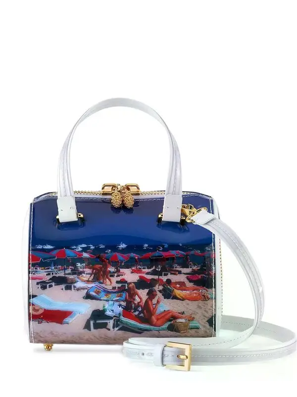 Tyler Ellis X Slim Aarons Small Marilyn Beach-print Tote Bag - White