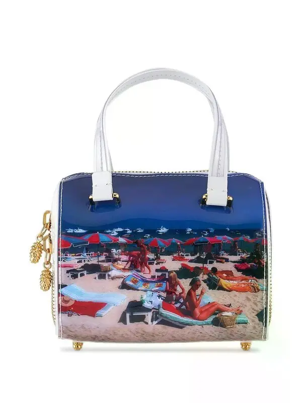 Tyler Ellis X Slim Aarons Small Marilyn Beach-print Tote Bag - White