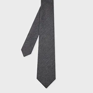 Paul Smith Silk-wool Blend Textured Tie - Grey