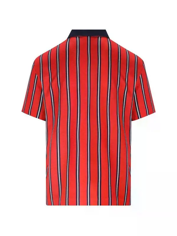 Valentino Garavani Stripe-print Polo Shirt - Red