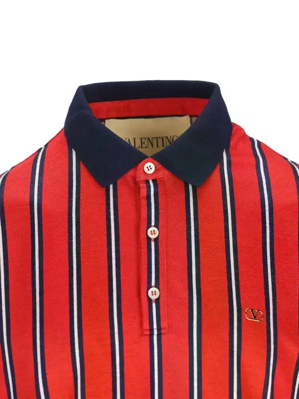 Valentino Garavani Stripe-print Polo Shirt