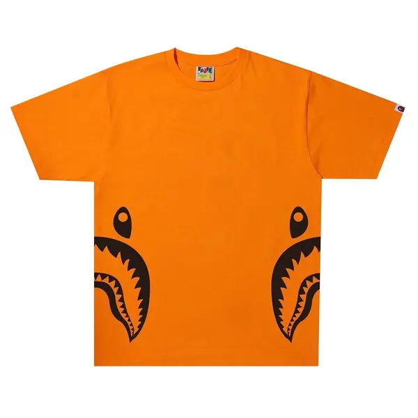 A BATHING APE Bicolor Side Shark Tee