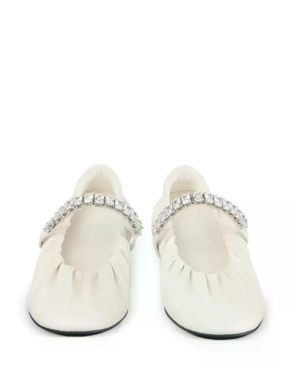 JIMMY CHOO Jade Ballerina Flats With Crystal Strap