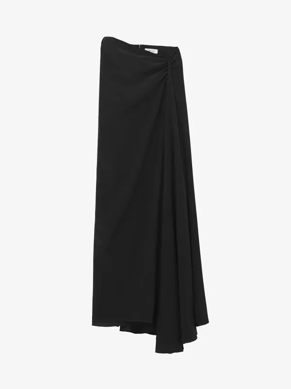 Alexander McQueen Asymmetric Waist Maxi Skirt - Black