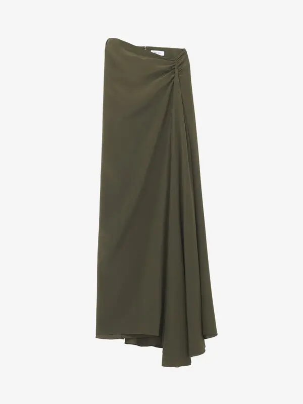 Alexander McQueen Asymmetric Waist Maxi Skirt - Green