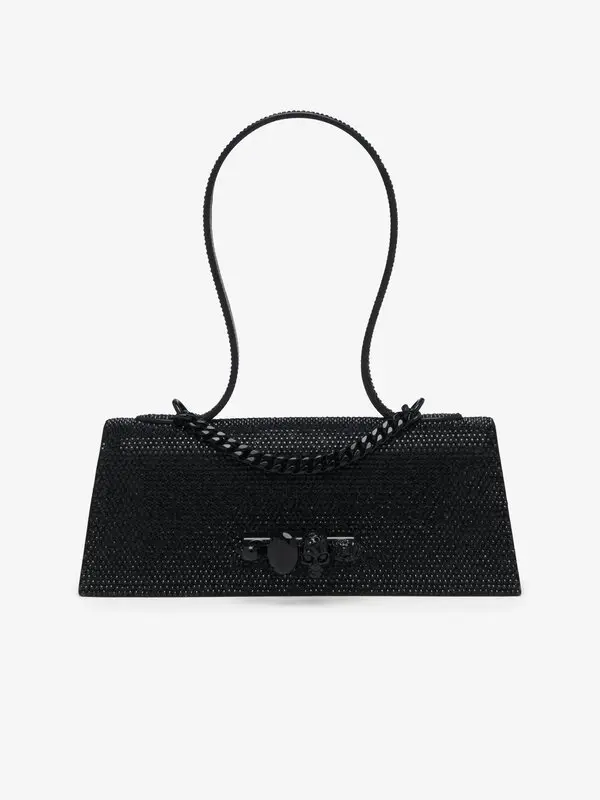 Alexander McQueen Jewelled Crystal-embellished Bag - Black