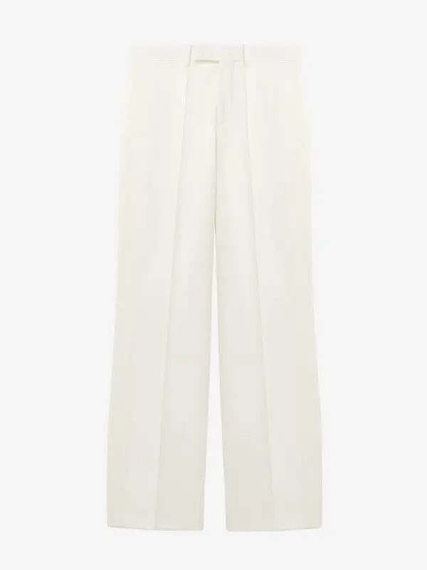 Alexander McQueen Wide-leg Evening Trousers - Ivory