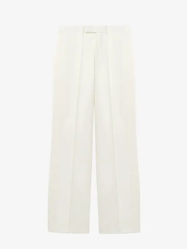 Alexander McQueen Wide-leg Evening Trousers - Ivory