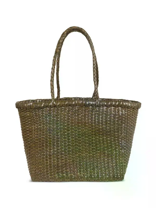 Dragon Diffusion Small B Weave Leather Tote Bag