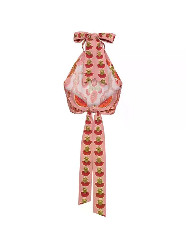 Cara Cara Dahlia Floral Print Halter Top