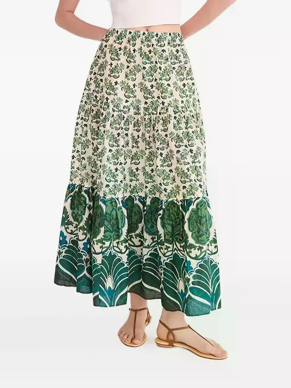 Cara Cara Melanie Tiered Floral Maxi Skirt