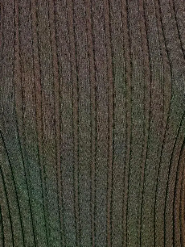 Max Mara Ribbed Knit Mock Neck Sleeveless Top