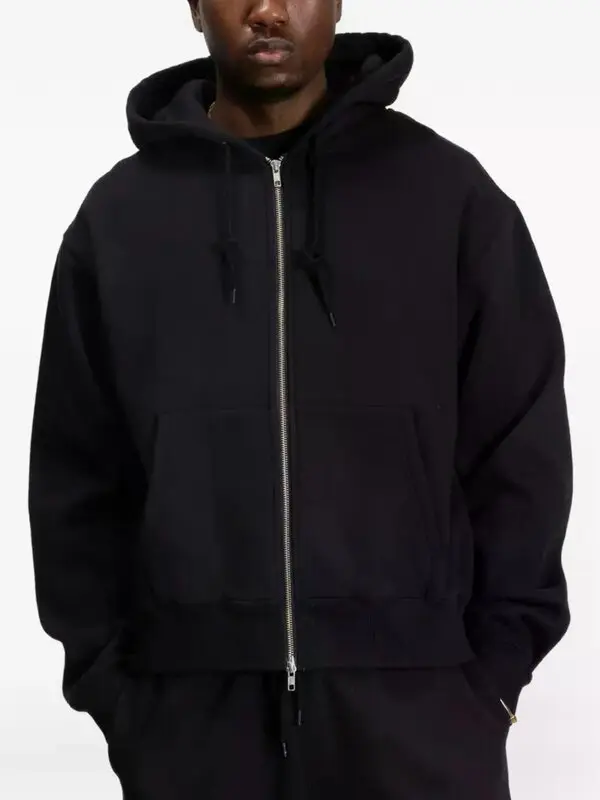 PATTA Zip-up Long Sleeve Hoodie - Black