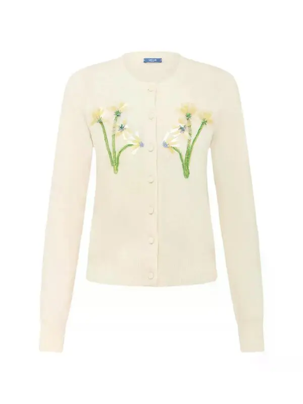 LEO LIN Claire Sequin Embellished Cardigan - Neutrals