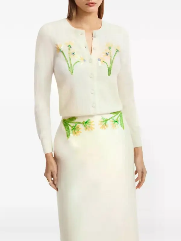 LEO LIN Claire Sequin Embellished Cardigan