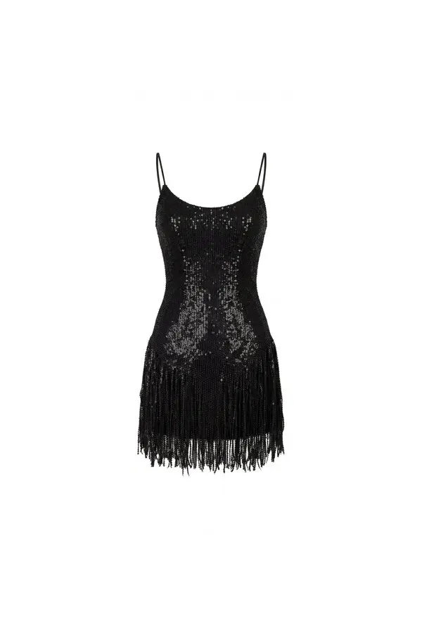 MILLA Mini Dress With Fringe And Sequins