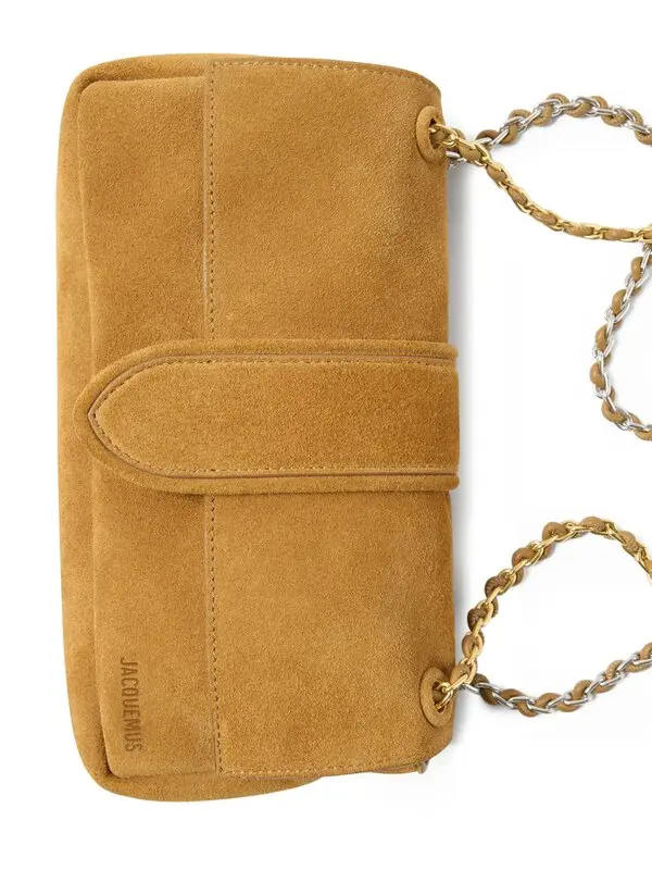 Jacquemus The Bambino Chain Suede Bag - Brown