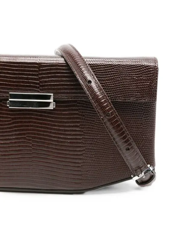 TOTEME Clip Leather Shoulder Bag - Brown
