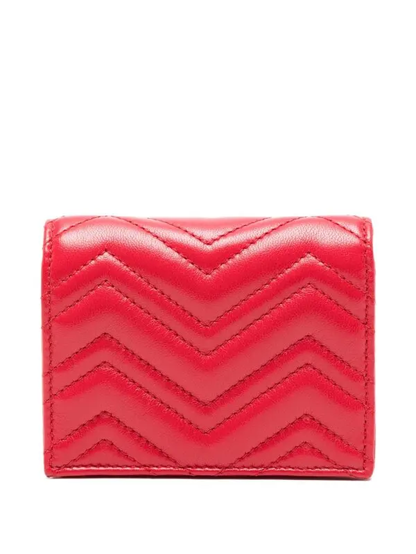 Gucci Gg Marmont Small Leather Wallet - Red