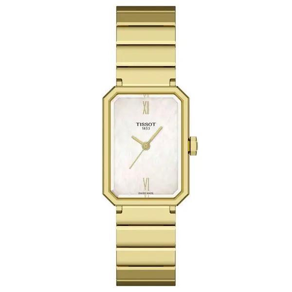 TISSOT Rectangular Mother-of-pearl Dial Watch - Stainless Steel