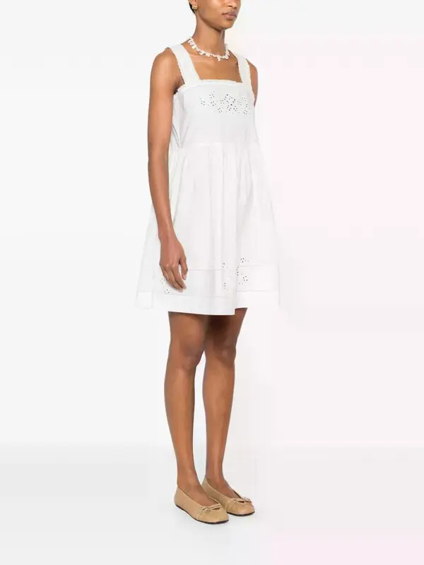 Maje Embroidered Flared Mini Dress