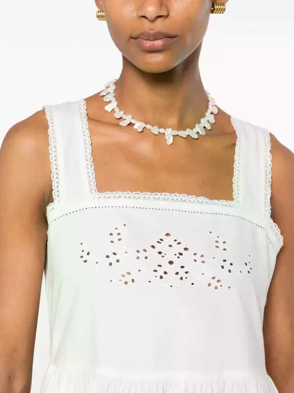 Maje Embroidered Flared Mini Dress