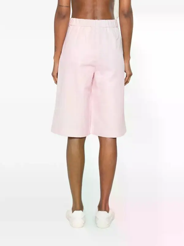 Maje Pleated High-waisted Bermuda Shorts