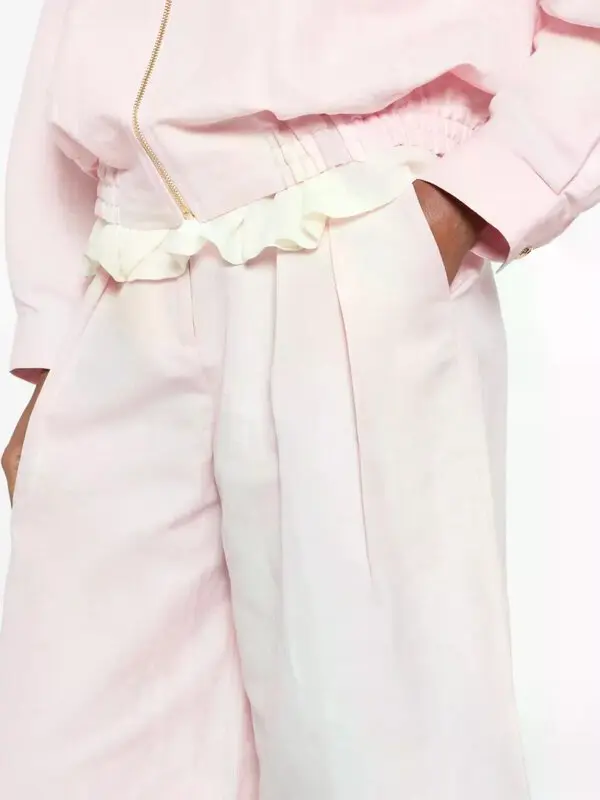 Maje Pleated High-waisted Bermuda Shorts