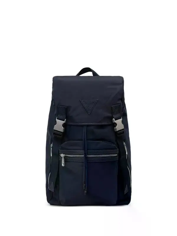 Guess Berlin Logo-patch Buckle-fastening Backpack - Blue