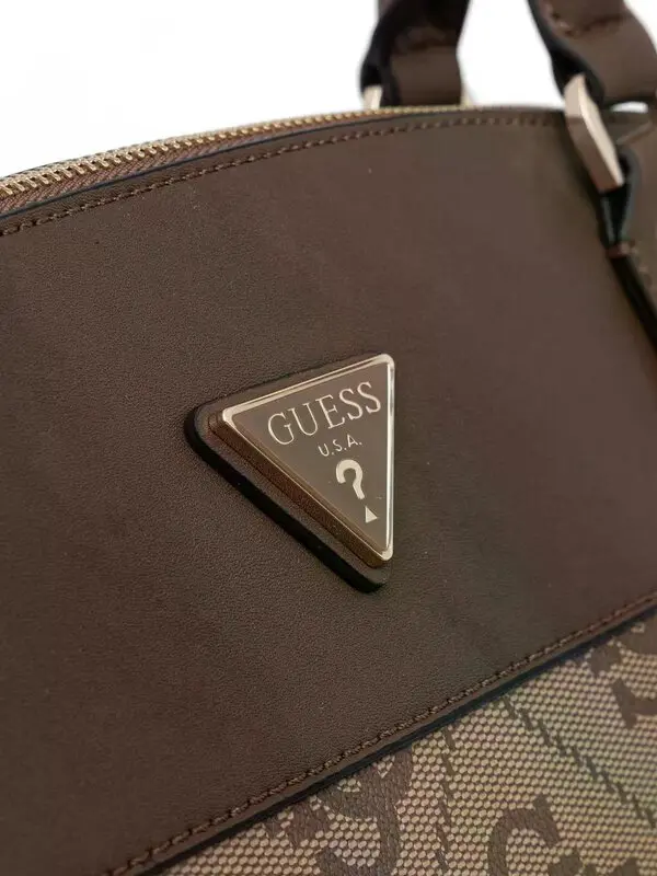 Guess Maxi Berta 4g Monogram-print Logo-plaque Tote Bag