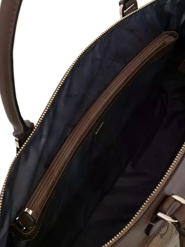 Guess Maxi Berta 4g Monogram-print Logo-plaque Tote Bag