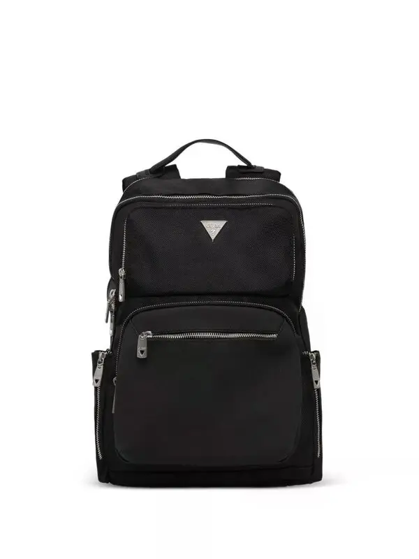 Guess Logo Plaque Backpack - Black