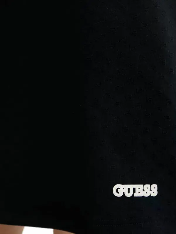 Guess Clara Logo Patch Contrast Trim Mini Dress