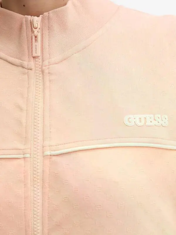 Guess Clara Logo-patch Zip-up Sweatshirt