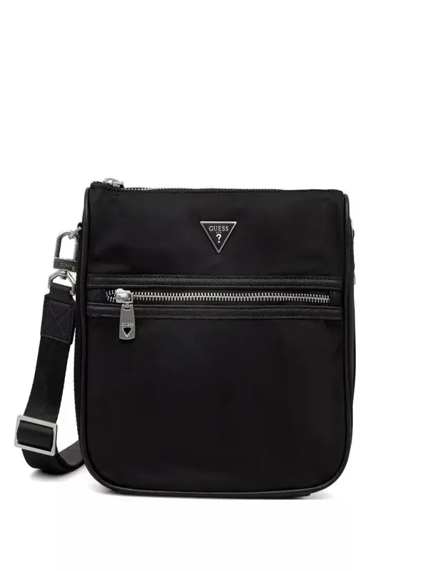 Guess Milano Logo Plaque Messenger Bag - Black