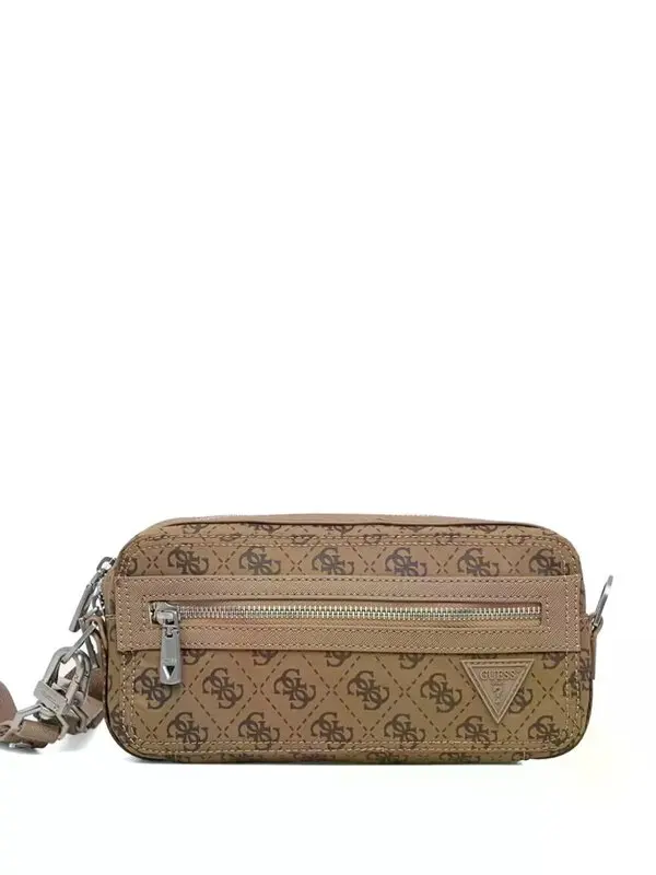Guess Berlin Monogram Shoulder Bag - Brown