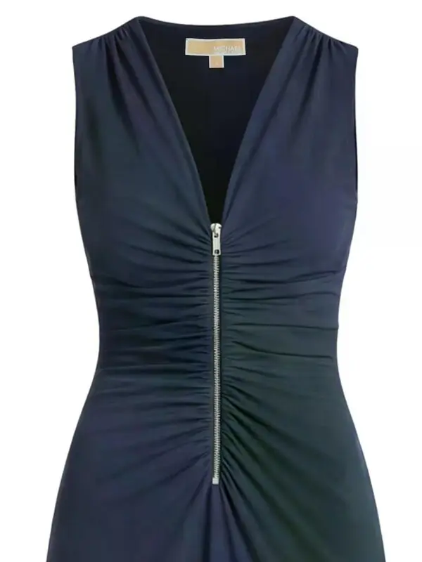 Michael Kors V-neck Zip Midi Dress