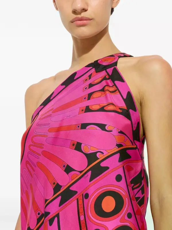 Emilio Pucci Silk One-shoulder Dress